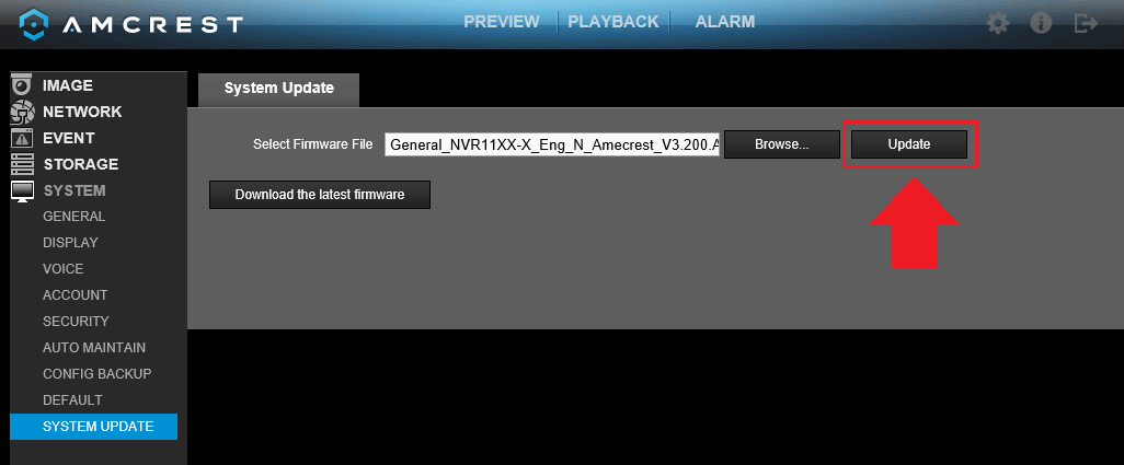 How to Upgrade NVR Firmware – Amcrest